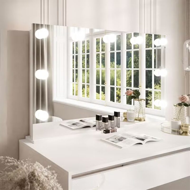 שידת איפור עם מראה ותאורת לד – דגם Shanel - Adam's home designs ...